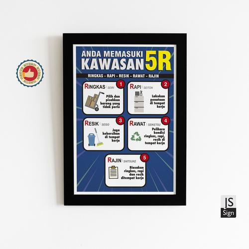 Jual Poster Safety K3 5R / 5S + Frame Ukuran A3 - Kota Malang - JS Sign ...