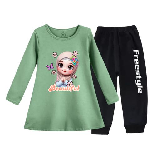 Jual Tunik Muslim Anak Set Tunik Anak Perempuan Nyaman Dan Halus Dress ...