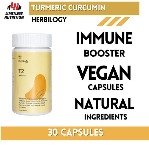 Jual Herbilogy T2 Turmeric Curcumin 30 Kapsul Anti GERD Maag Kembung ...