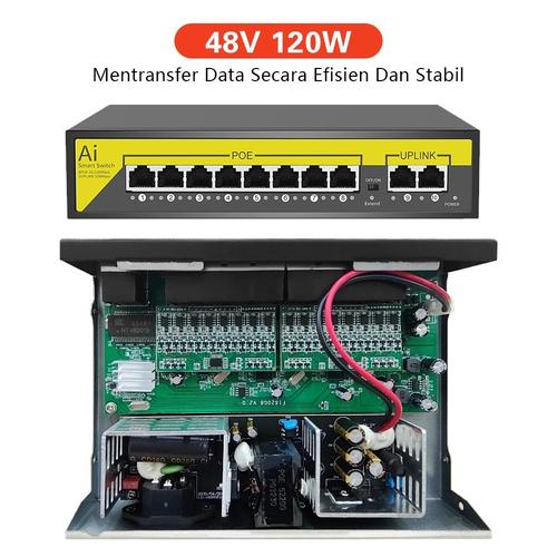 Jual Xihancam Deflink Smart Poe Switch Hub 8 Port Rj45 100Mbps Untuk ...