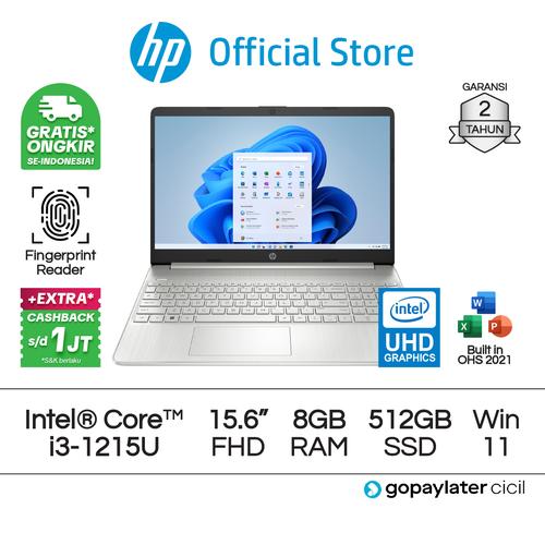 Promo Laptop HP Intel Core i3 Gen 12 UHD 8GB RAM 512GBSSD W11 Home 15.6 ...