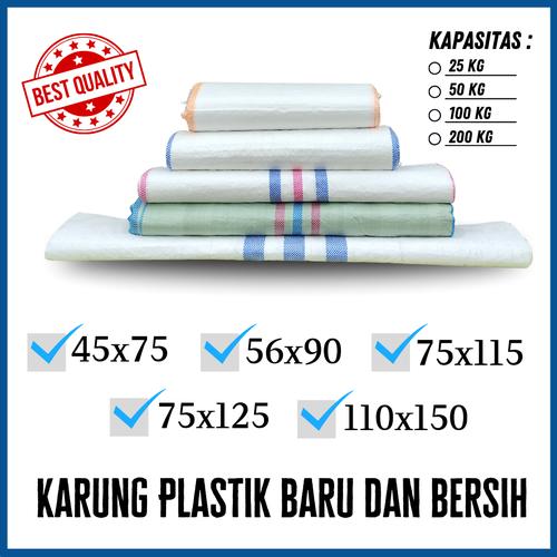 Jual Karung plastik PUTIH baru dan bersih ukuran 45x75 | 56x95 premium ...