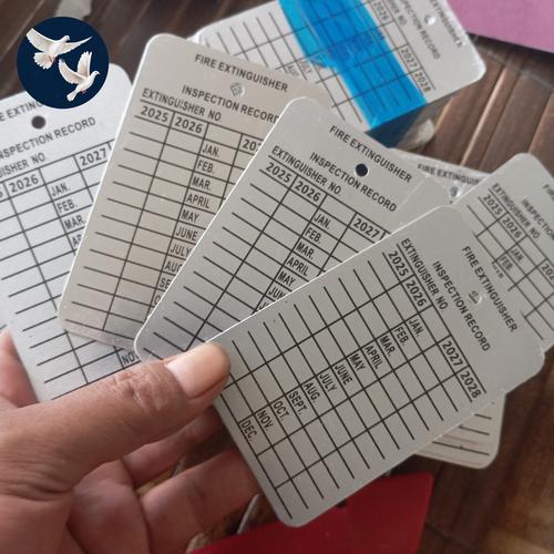 Jual 4 Year Metal Fire Extinguisher Monthly Inspection Tag - 2 1/4" x 3 ...