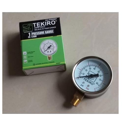 Jual TEKIRO MANOMETER 6 Bar Pressure Gauge pengukur tekanan Compressor ...