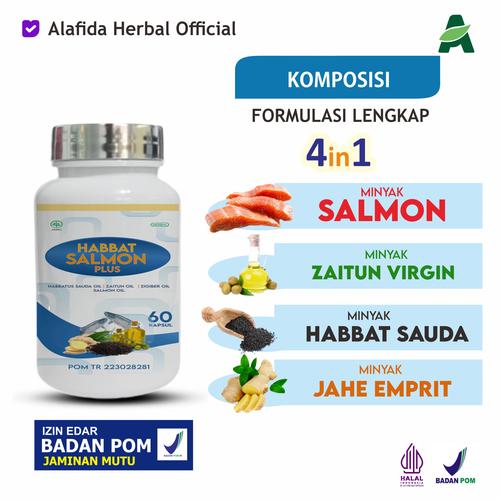 Jual Kapsul minyak ikan salmon plus habbatsauda Habbat salmon plus - 60 ...