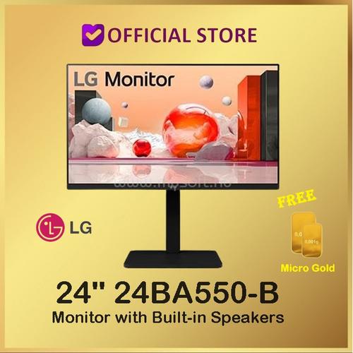 Promo Monitor LG 24BA550-B 23.8" FHD IPS 100Hz Monitor Built-in Speaker ...