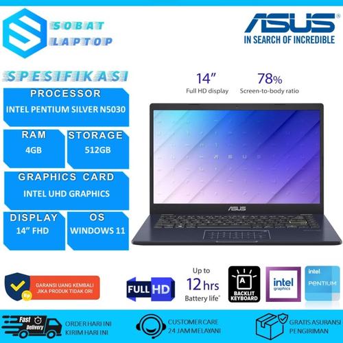 Jual Asus Vivobook 14 l410ma Intel N5030 Ram 4GB 512GB ssd 14 inch fhd ...