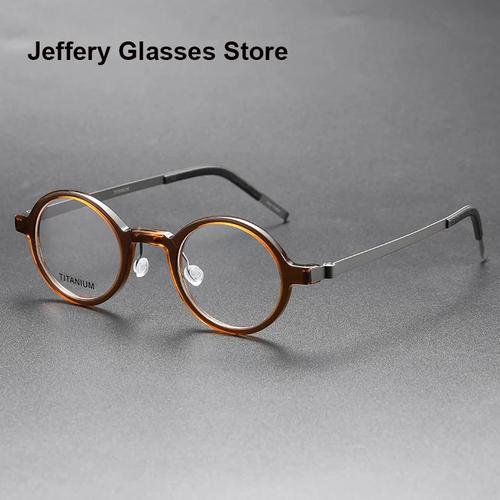 Jual Denmark Design Ultralight Screwless Eyeglasses Men Women Round ...