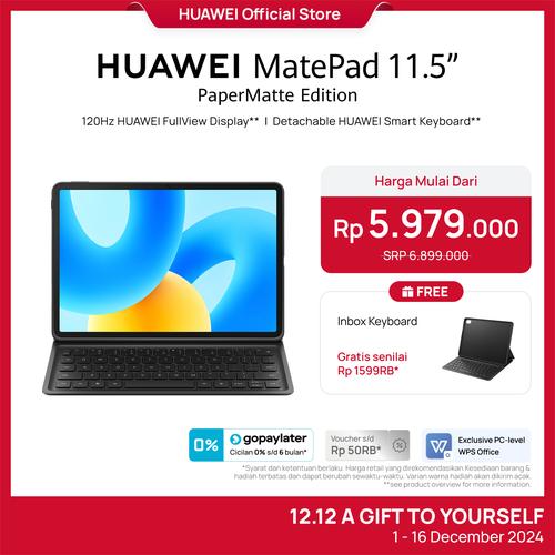 Promo HUAWEI MatePad 11.5" PaperMatte Edition [8+256GB] | PC-Level WPS ...