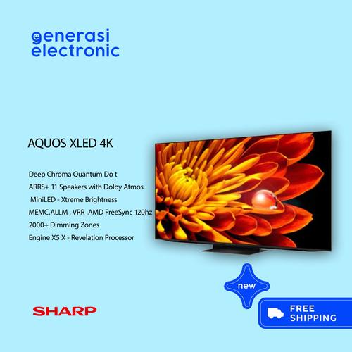 Jual Sharp 75 Inch Aquos XLED Series 4K Google TV 4T-C75FV1X / 75FV1X ...