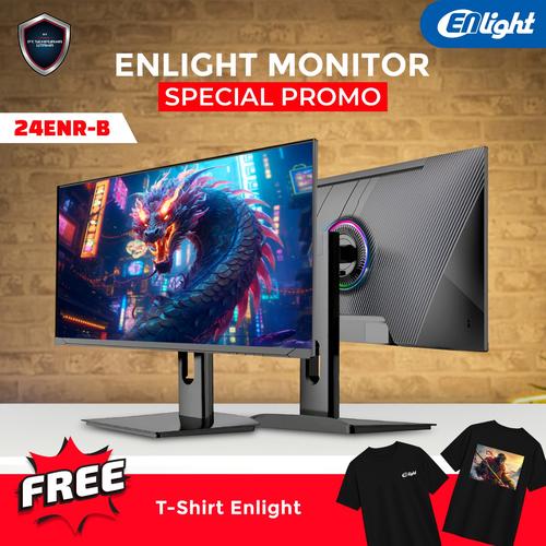 Promo ENLIGHT 24ENR-B | 24" Ergonomic IPS Monitor with RGB Backlight ...