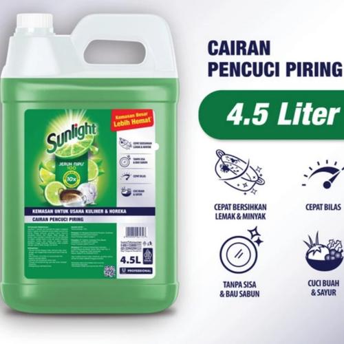 Promo Sunlight Professional Lime Sabun Cuci Piring 5 Liter 5L - Kota ...