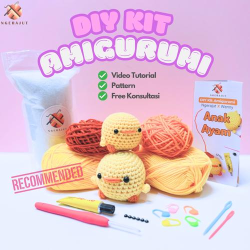 Promo DIY Crochet Amigurumi Kit Beginner Paket Rajut Set Lengkap Pemula ...