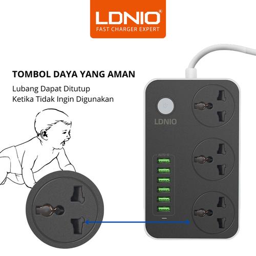 Jual Kabel Terminal Listrik Universal Power Strip Socket Plug LDNIO ...