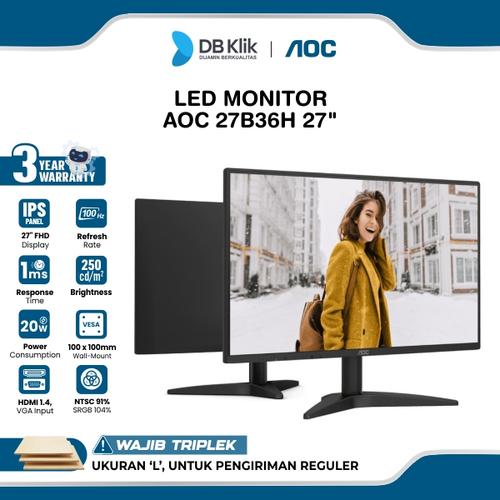 Promo LED Monitor AOC 27B36H 27" IPS FHD 100Hz 1ms Adaptive Sync HDMI ...