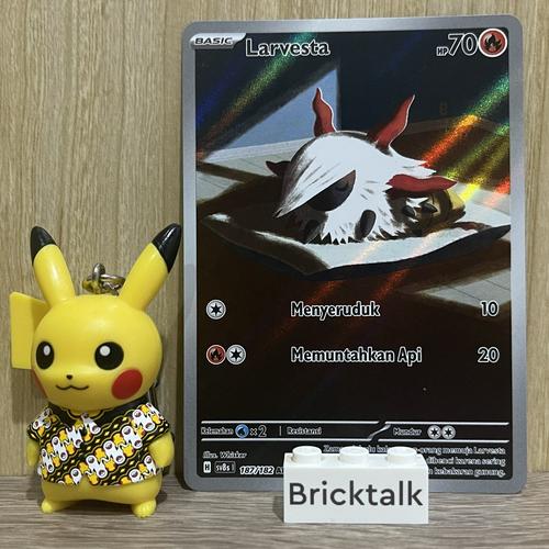 Jual Kartu Pokemon TCG sv8s Larvesta AR 187/182 Kilat Mengkilap, Kilat ...