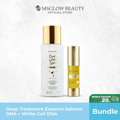 Promo MS Glow Deep Treatment Essence Salmon DNA 100ml + White Cell DNA ...