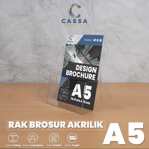 Promo Rak Brosur Akrilik / Display Tempat Brosur Ukuran A5 - Jadi ...