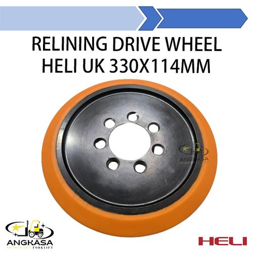 Jual Roda Relining Forklift Reachtruck HELI CQD Drive Wheel 330x114 OD ...