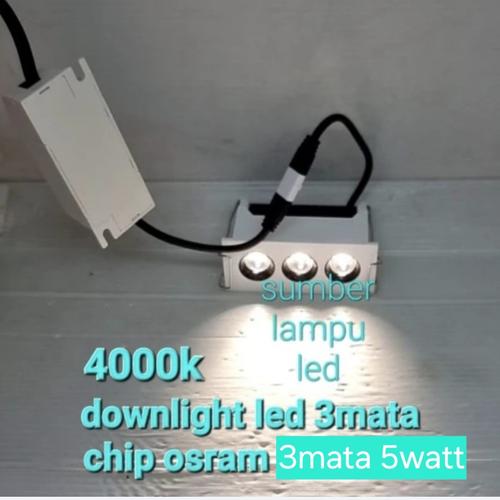 Jual downlight led 3mata 3w 3watt chip osram / spotlight linear light ...