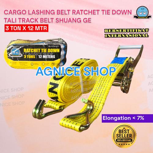 Jual Cargo Lashing SHUANG GE 3 TON Ratchet Tie Down Tali Track Belt ...