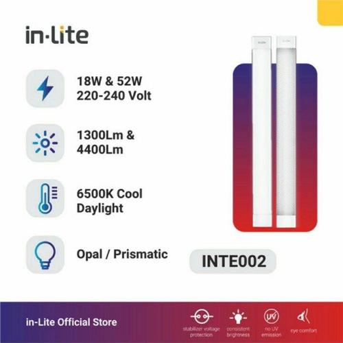 Jual Inlite Lampu Led T8 Integrated Tube INTE002 52Watt & 18 Watt 120CM ...