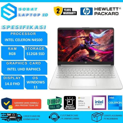 Jual Laptop Hp 14s DQ3134TU Intel n4500 Ram 8GB Ssd 512GB Layar 14" fhd ...