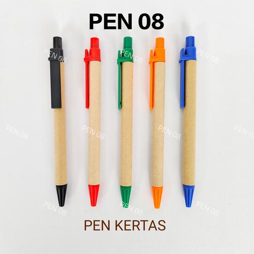 Jual PEN 08 / pen kertas / pulpen kertas / Pen plastik / pulpen plastik ...