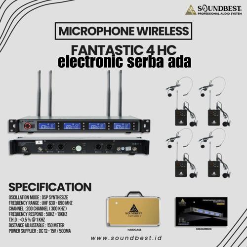 Jual MIC WIRELESS SOUNDBEST WIRLESSS MIC SOUNDBEST FANTASTIC 4 HC RESMI SOUNDBEST 4 MIC CLIP ON ...
