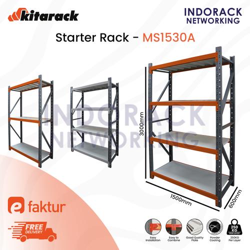 Promo KITARACK Light Duty Abu Series Starter Rack 3M Rak Gudang P 1.5M ...