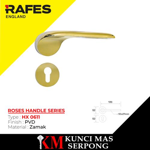 Jual Gagang pintu KMS HX 0611 handle rose RAFES - Kota Tangerang ...