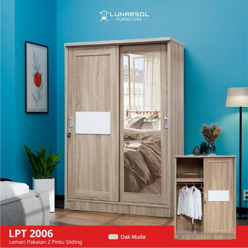 Jual Lemari Pakaian 2 pintu Sliding Jumbo LPT 2006 Oak Muda - Oak Muda - Kab. Tangerang - Berkat ...