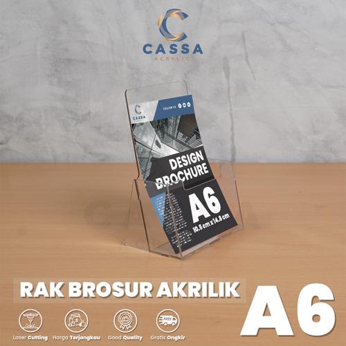 Promo Rak Brosur Akrilik / Display Tempat Brosur Ukuran A6 - Tipe Jadi ...