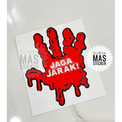 Jual stiker jaga jarak tangan stop motor - Kota Medan - surya mas ...