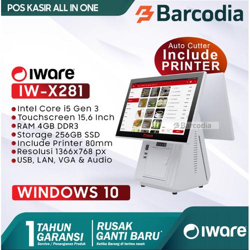 Promo MESIN KASIR PC POS ALL IN ONE TOUCHSCREEN IWARE X280 - Intel Core i5 Cicil 0% 3x - Jakarta ...