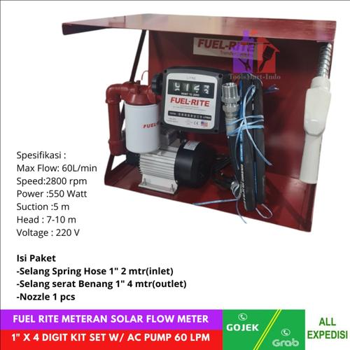 Jual FUEL RITE meteran solar flow meter 1" X 4 digit kit set dengan ...