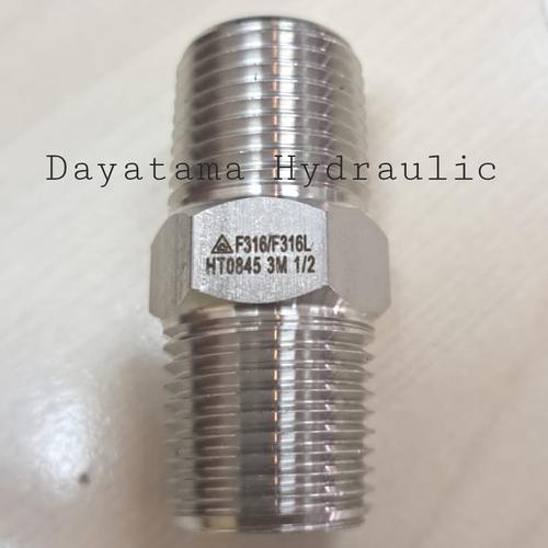 Jual DOUBLE NEPEL 1/2" NPT X 1/2" NPT STAINLESS STEEL 316 CLASS 3000 ...