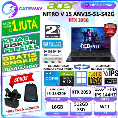 Promo Acer Nitro V ANV15 RTX2050 i5 13420H 16GB 512GB SSD 15.6" FHD IPS ...