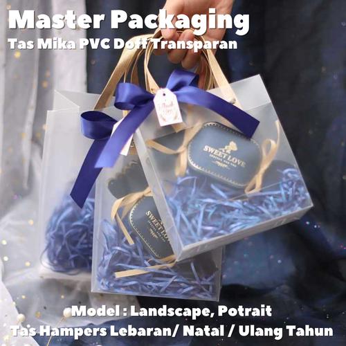 Promo Tas Hampers Mika Transparan Doff Goodie Bag Gift Premium - Cokelat, 12x12x12 - Kota ...