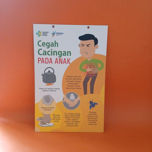 Jual Hard Poster A3 Cegah Cacingan Pada Anak - Poster Gantung - Kab ...