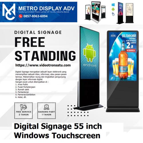 Jual Digital Signage - 49 Inch Free Standing Windows Touchscreen ...