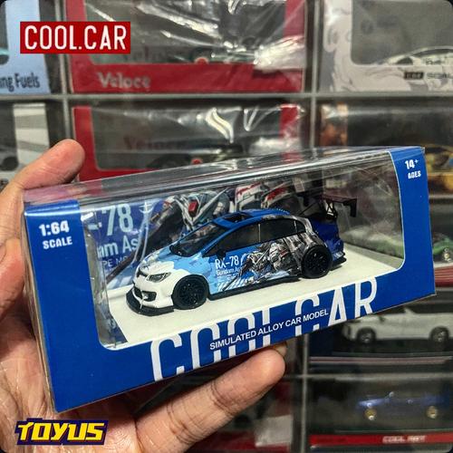 Jual COOL CAR - With Figure Honda Civic FD2 RX-78 Gundam Mecha Blue ...