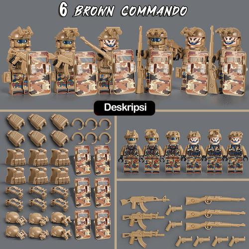 Jual Mainan balok Military Swat Commando series Team Minifigure army Blocks mainan anak plastik ...