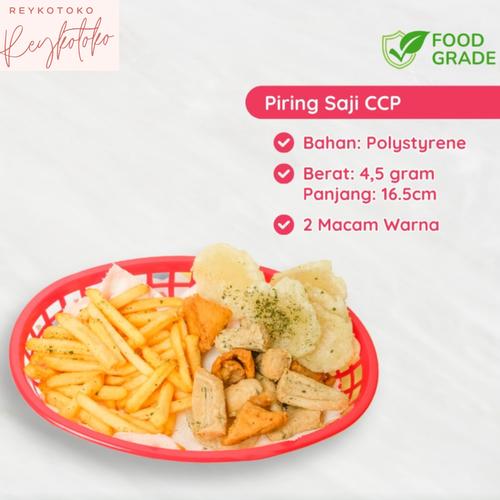 Jual Piring Saji Plastik Gorengan Fast Food Snack Wadah Nampan ...