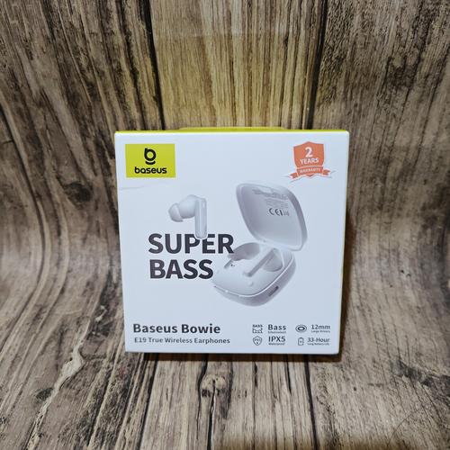 Jual baseus bowie E19 tws ENC mic true wireless earbuds IPX5 super bass white - Kab. Bogor ...