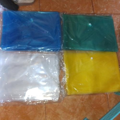 Jual 1 Lusin Map Bening 1 Kancing Tengah Plastik Berwarna Ukuran Folio ...