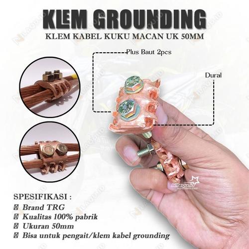 Jual Klem grounding clamp kebel listrik grounding penangkal petir kuku ...