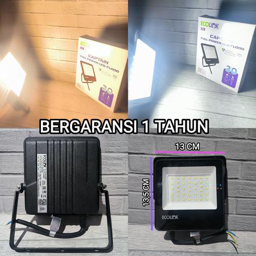 Jual ECOLINK LAMPU LED FLOOD LIGHT SOROT TEMBAK OUTDOOR 30W PUTIH ...