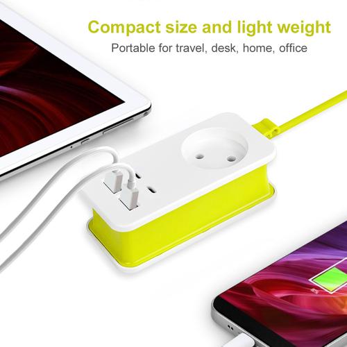 Jual Stop Kontak Colokan Listrik Universal 4 USB Port EU Plug - Hijau ...