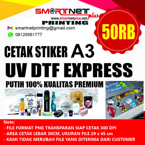 Jual PRINT STIKER DTF UV TERMURAH SIAP PRESS - DTF UV A4 - Kota ...